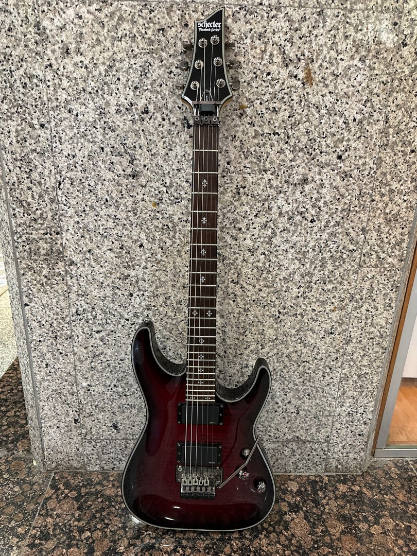 Schecter Diamond Series Damien Elite 6 FR Electric Guitar, Hobbies ...