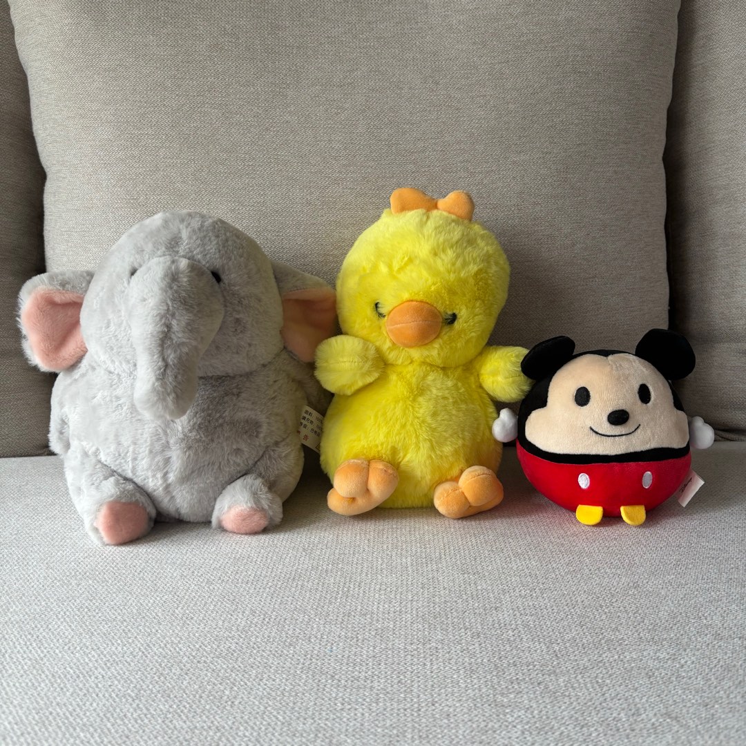 Soft toys elephant duck mickey mouse, Babies & Kids, Infant Playtime on ...