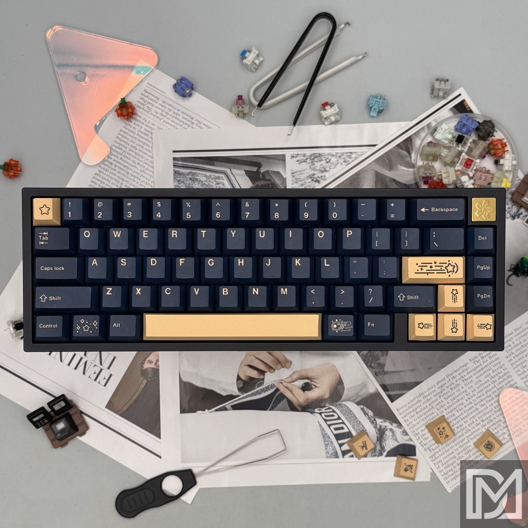 Stargaze Keycap PBT Dye Sub Cherry Meteor Star Blue Keycaps 129pcs Fit ...