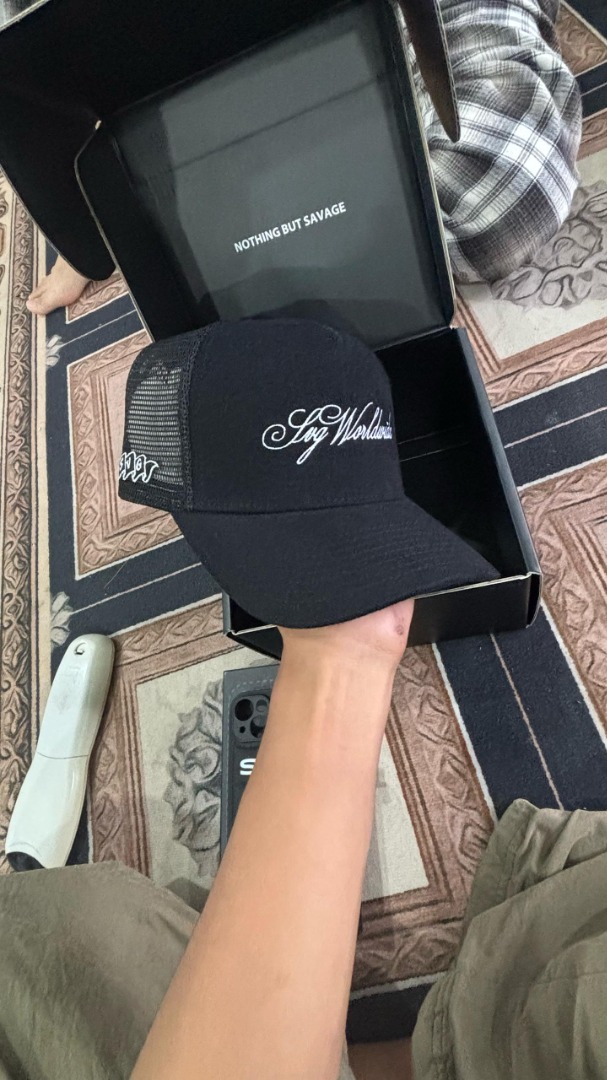 SVG CURSIVE CAP SS25 ( BLACK ), Men's Fashion, Watches & Accessories ...