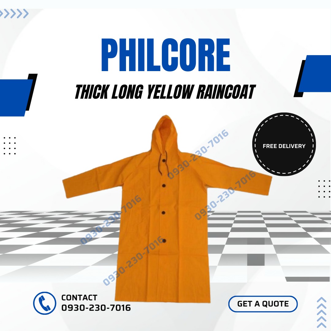 Thick Long Yellow Raincoat,Waterproof raincoat,Rainwear,High-visibility ...