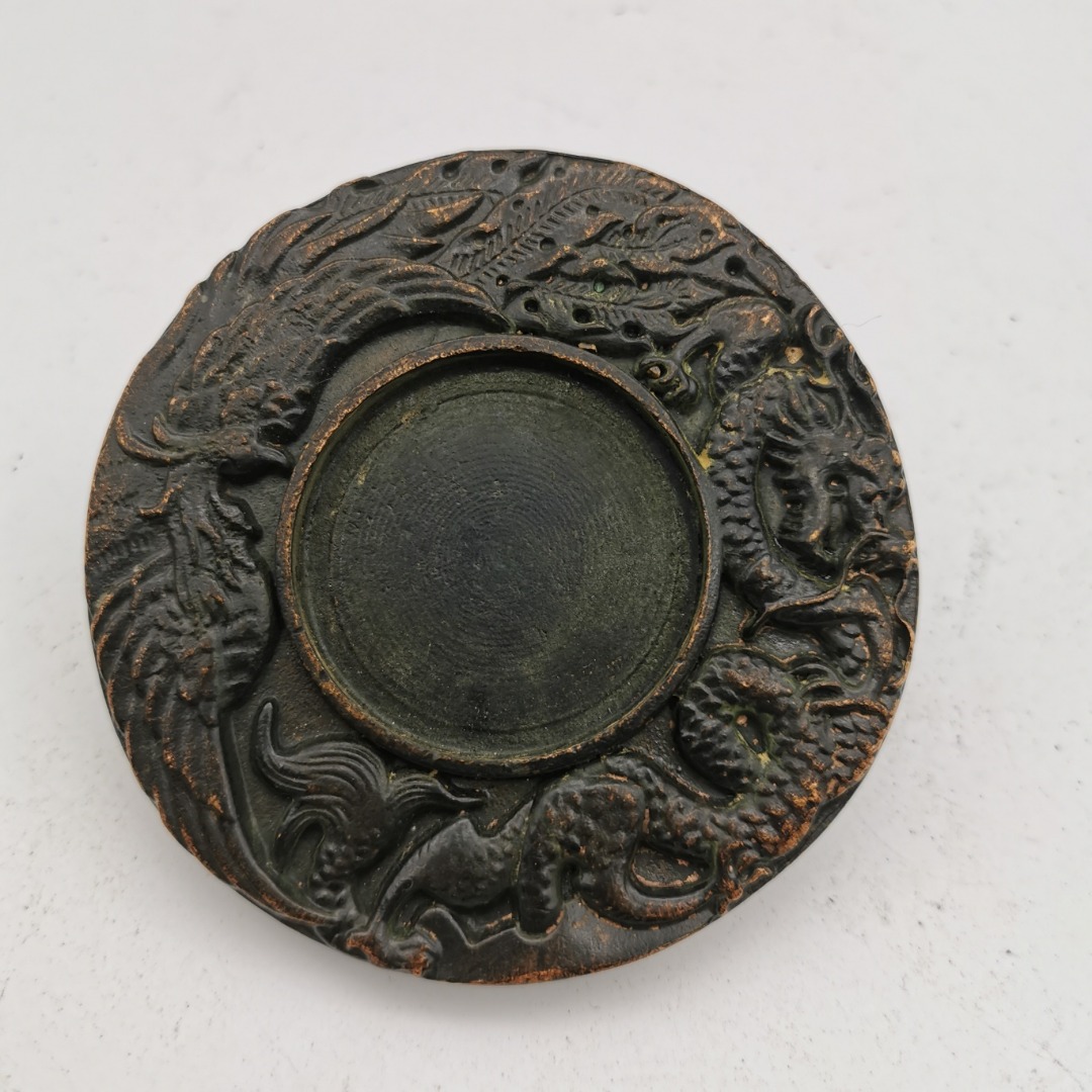 Traditional Chinese collection bronze dragon and phoenix Chengxiang ...
