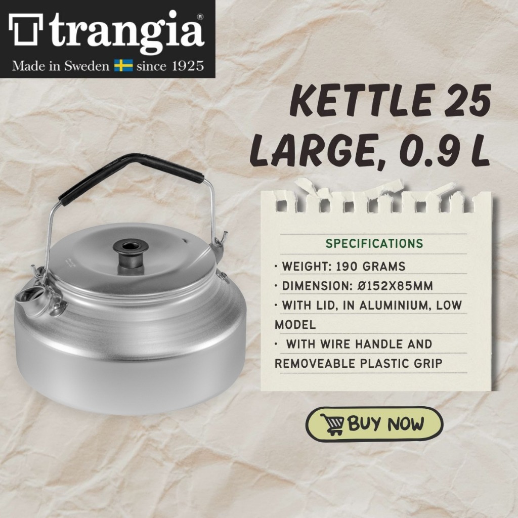 Trangia Kettle 25 Large, 0.9 L, Sports Equipment, Hiking & Camping on Carousell