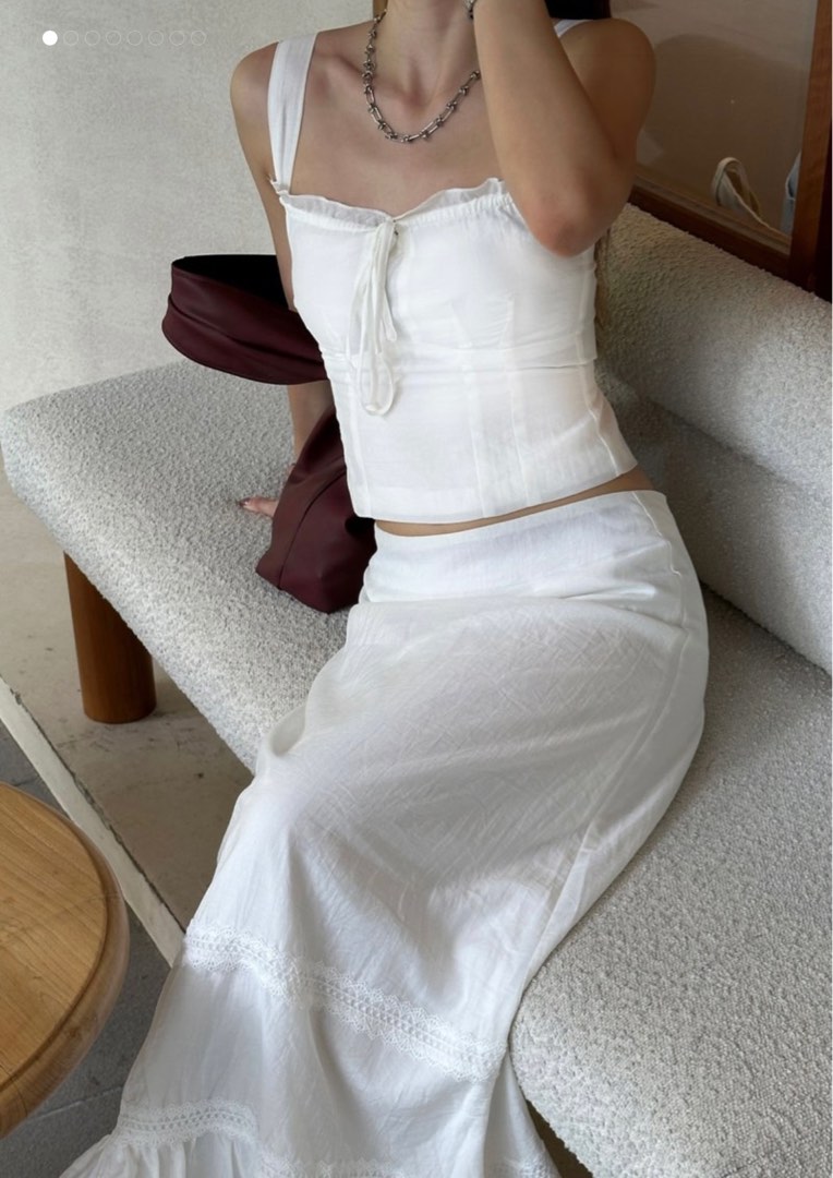 TTR Elayne Frills Tie Front Top, Women's Fashion, Tops, Sleeveless on ...