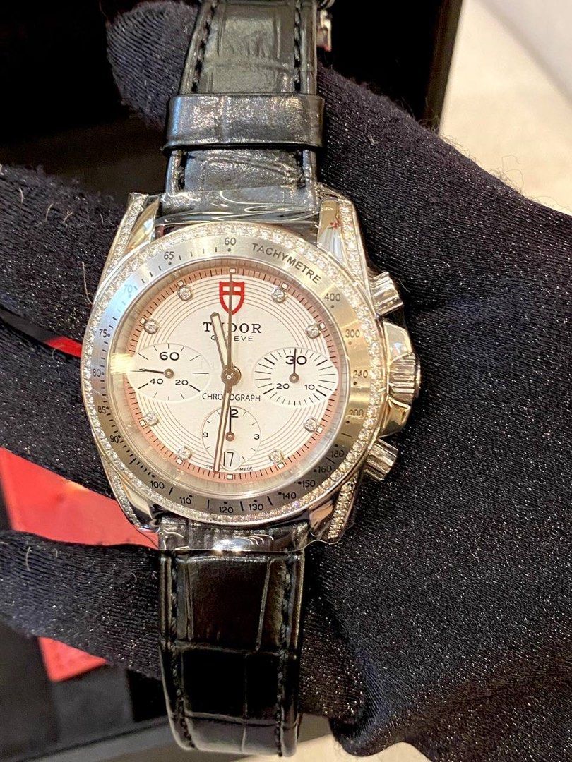 TUDOR CLASSIC FACTORY DIAMOND PANDA DIAL REF 20310 41MM AUTOMATIC WATCH ...