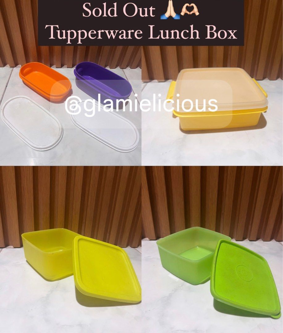 TUPPERWARE LUNCH BOX FOOD CONTAINER, Kitchen & Appliances di Carousell