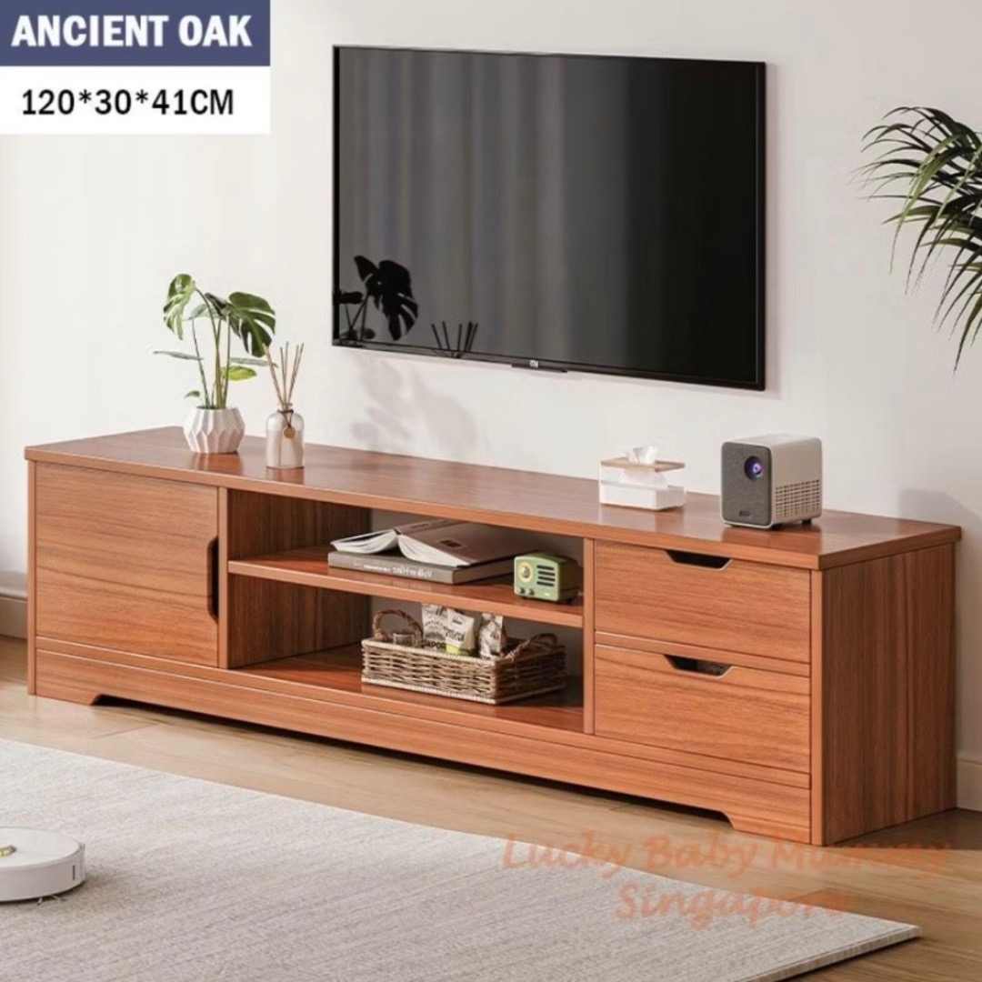 Vintage Oak Wooden Design TV Console | Classic Minimalist TV Cabinet ...