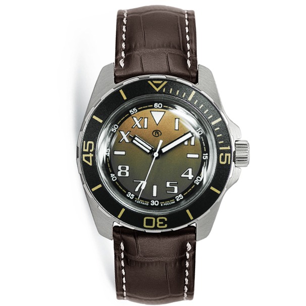 Vostok Amphibia California Dial. Brand New Automatic 44mm Case. Brown ...