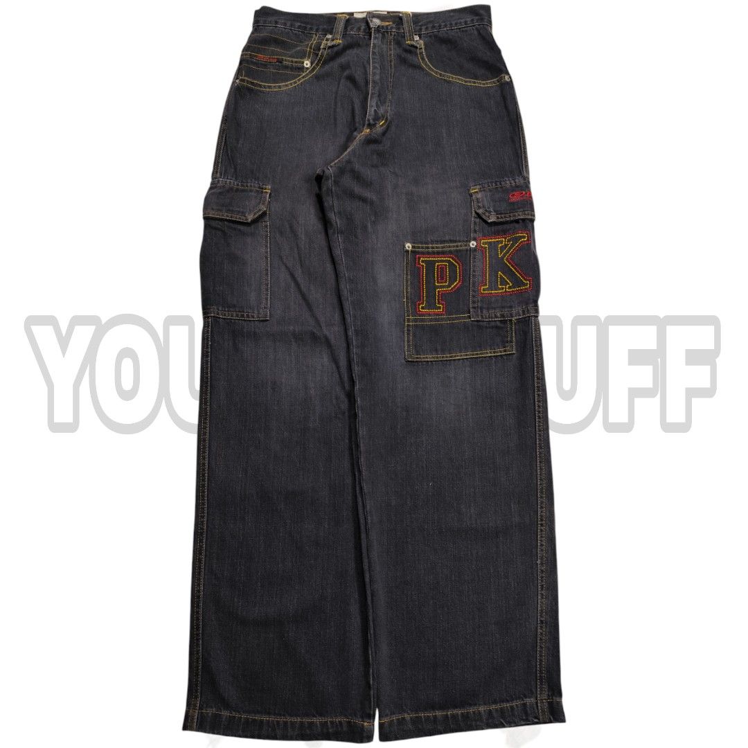 Vtg Y2K Piko Cargo Baggy Jeans Gombrong Not jnco, ecko, emba, etch, big pocket, carhat, uniqlo ...