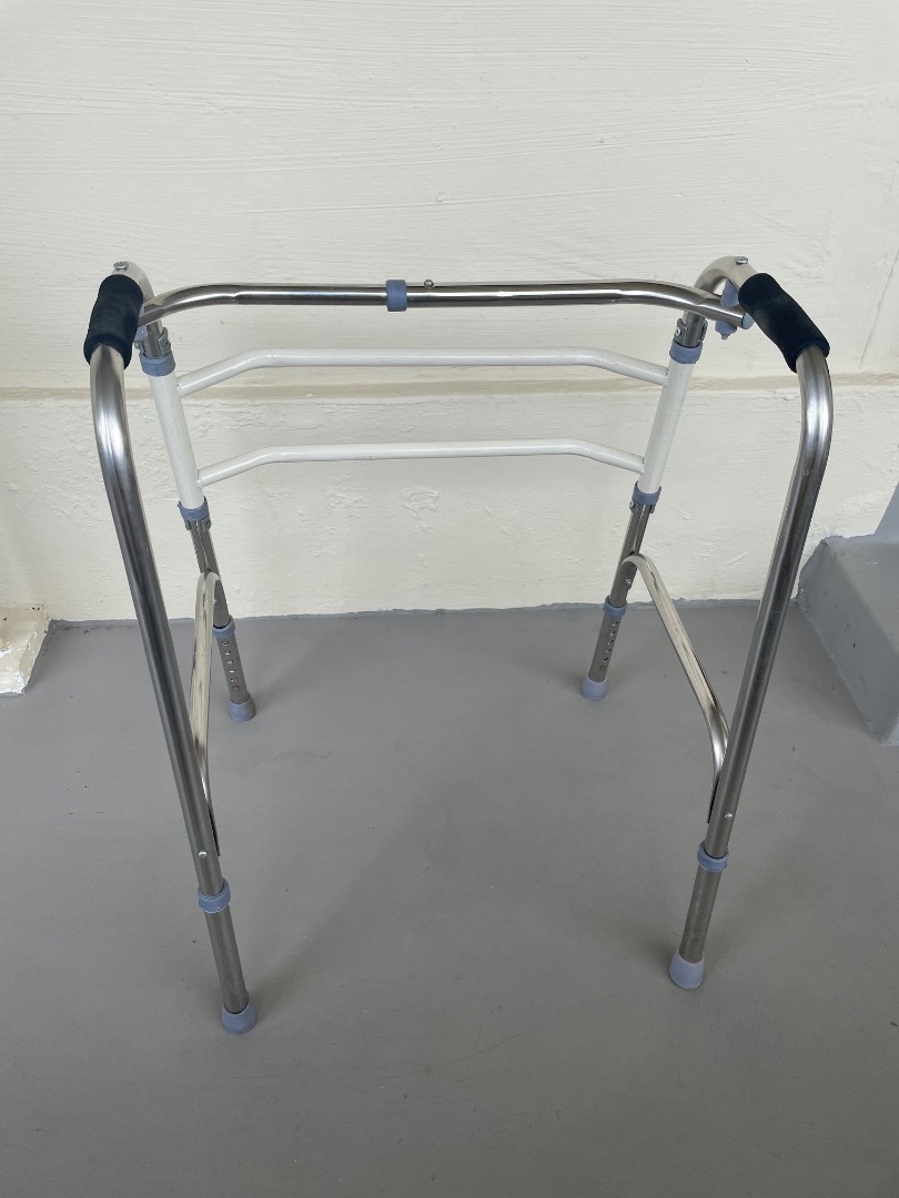 Walking Frame Aid Hand Rail Foldable Stainless Steel 51x47x72cm, Health ...