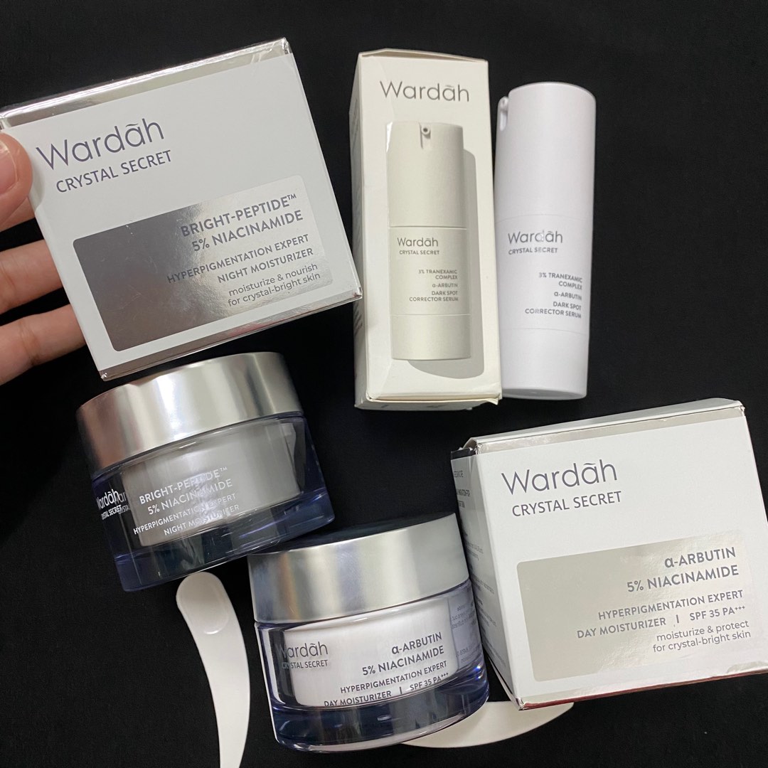 Wardah Crystal Secret Set (serum, day moisturizer & night moisturizer ...