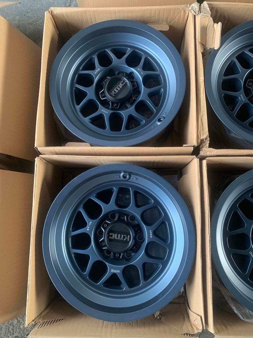 17” KMC TERRA blue mags 6Holes pcd 139 Brandnew Orig, Car Parts ...