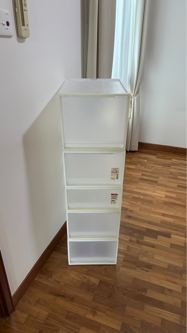 5 Muji plastic drawers, Furniture & Home Living, Furniture, Shelves ...