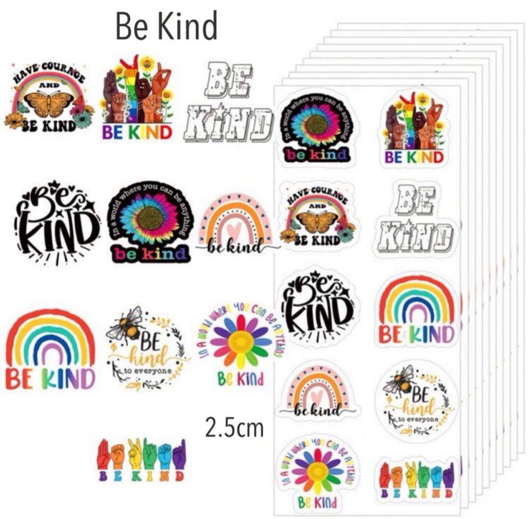 5 Sheets Be Kind 10 patterns Reward Motivational Stickers, Hobbies ...