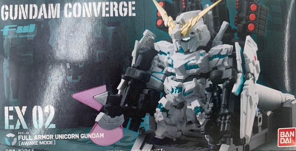 已組裝 已砌 Gundam Converge EX02 EX 02 Unicorn Full Armor Unicorn Gundam 獨角獸 ...