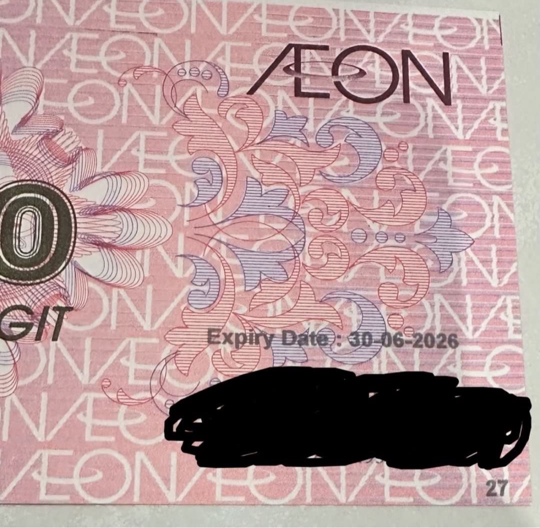 Aeon voucher worth RM430, Tickets & Vouchers, Vouchers on Carousell
