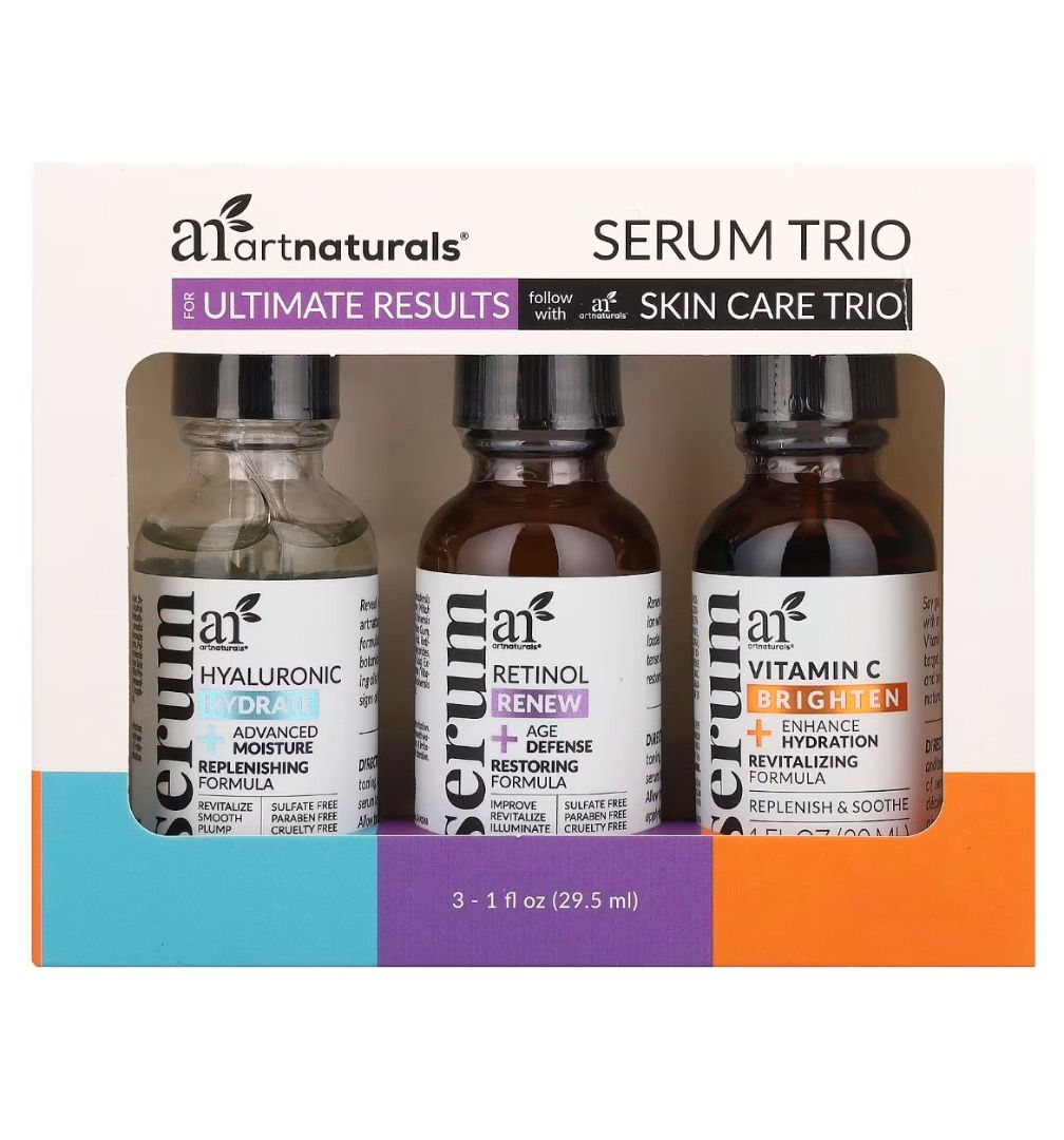 Artnaturals Serum Trio Set 3 Serums 1 fl oz (29.5 ml) Each expiry date 11/2025, 美容＆個人護理, 健康及美容 ...