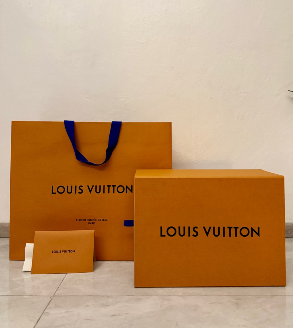 Authentic Louis Vuitton Box and Paper bag set size 26x37, Luxury, Bags ...