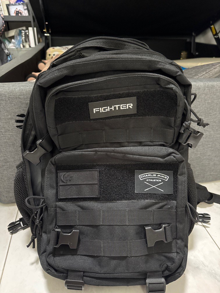 Black bagpack Charlie mike tactical bag 25l, Men's Fashion, Bags ...