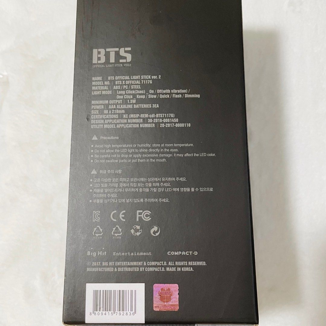 BRAND NEW BTS Official Lightstick Ver.2 V2 Version 2 Army Bomb Bangtan ...