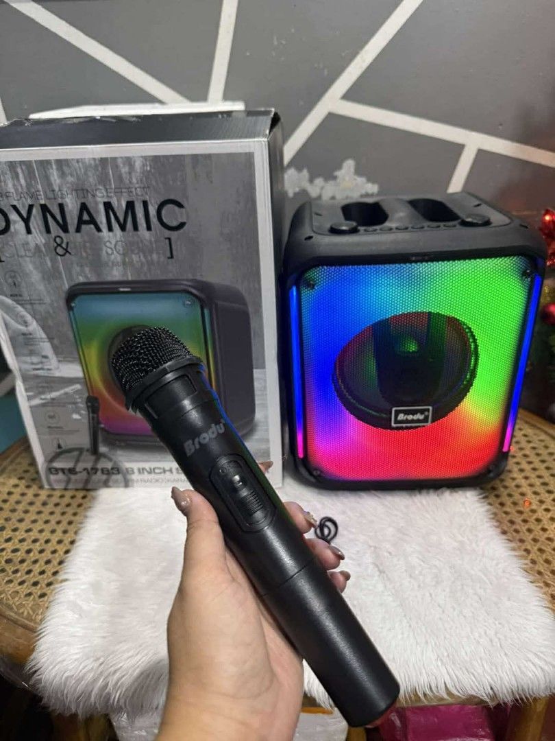BRODU BTS 1783 RGB Flame Lightning Effect Dynamic Bluetooth Karaoke ...