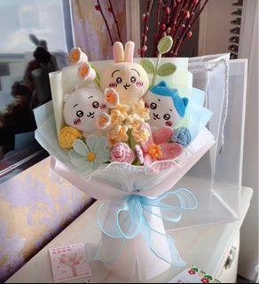 🌹 Premium Cute Labubu Plush Flower Bouquet for Valentines Day Flower ...