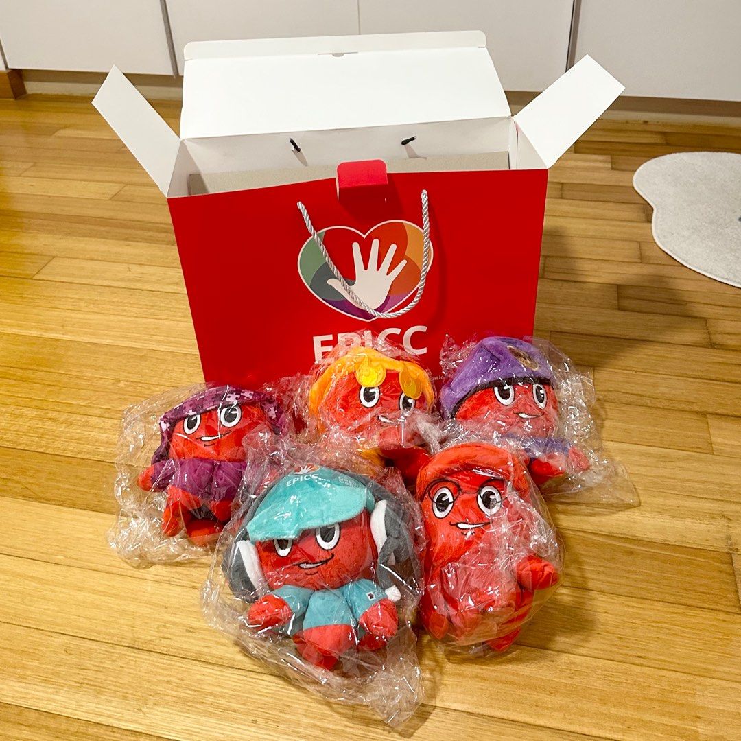 CIMB Bank set of 5 octo EPICC core values red octopus squid jellyfish ...