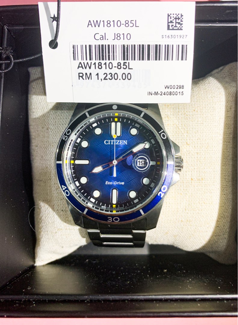Citizen AW1810-85L Blue dial Eco-drive Quartz movement, Men's Fashion ...