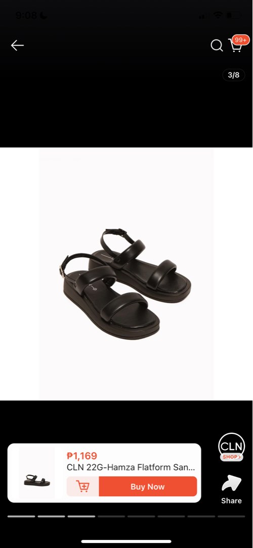 CLN Platform Sandals, Women's Fashion, Footwear, Flats & Sandals on Carousell