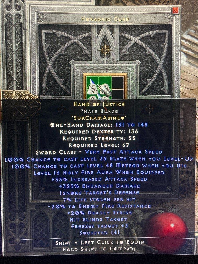 D2R non ladder Holyfire Auradin Set Hoj Weapon+Dragon Armor+Dragon ...