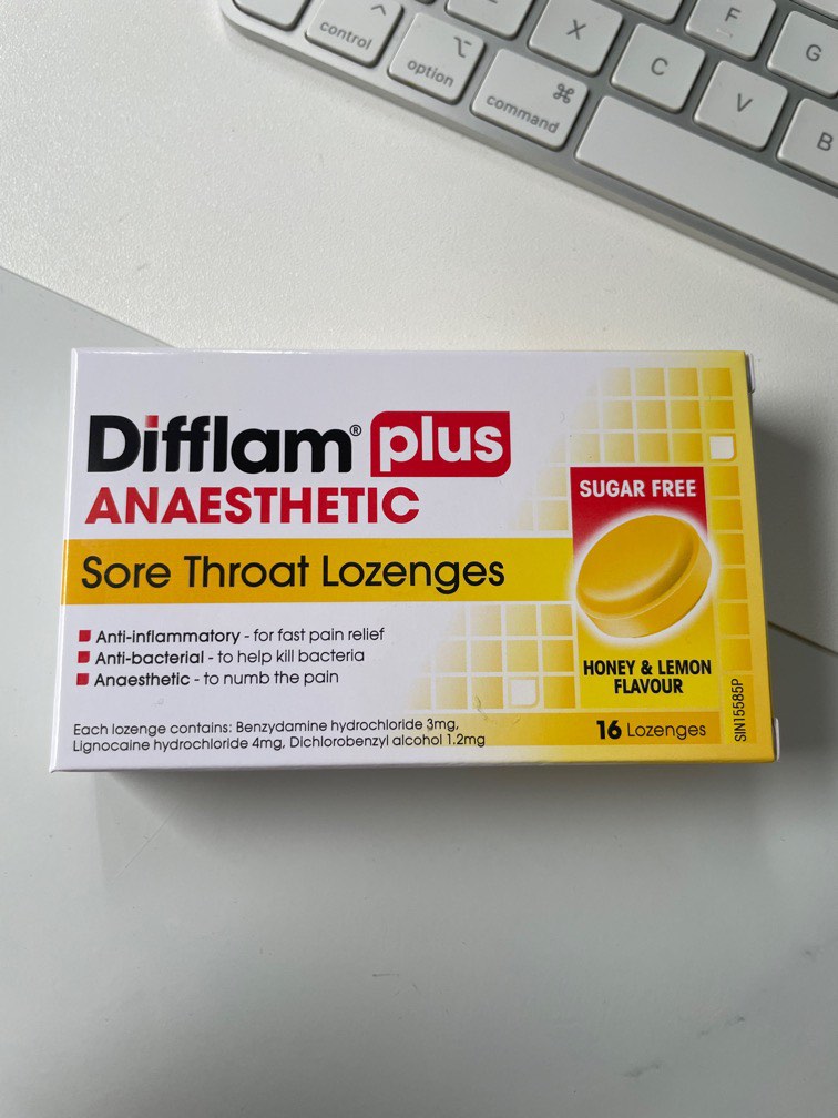 Difflam plus Lozenges anaesthetic EXP may2027, Health & Nutrition ...
