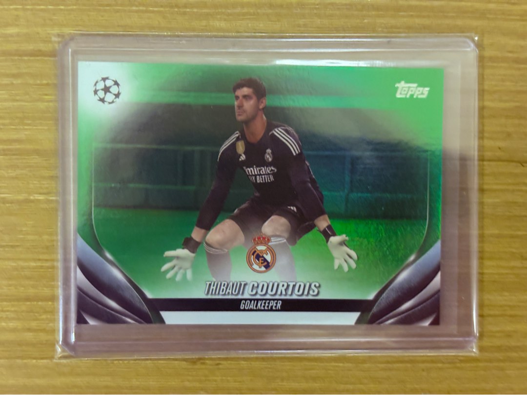 2023-24 Topps UEFA Club Competitions Thibaut Courtois Green Refractor ...