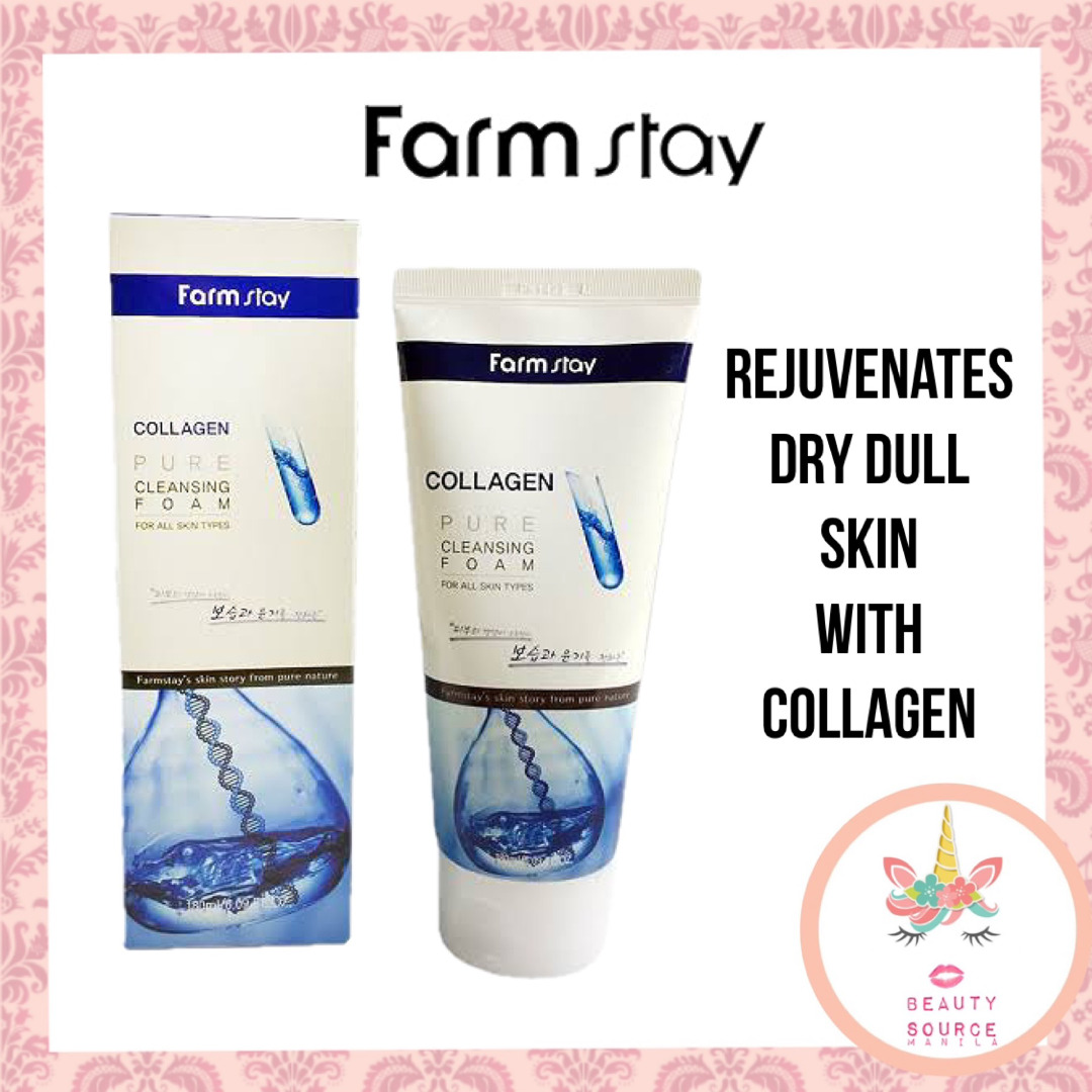 FARM STAY COLLAGEN PURE CLEANSING FOAM 180mL, Beauty & Personal Care ...