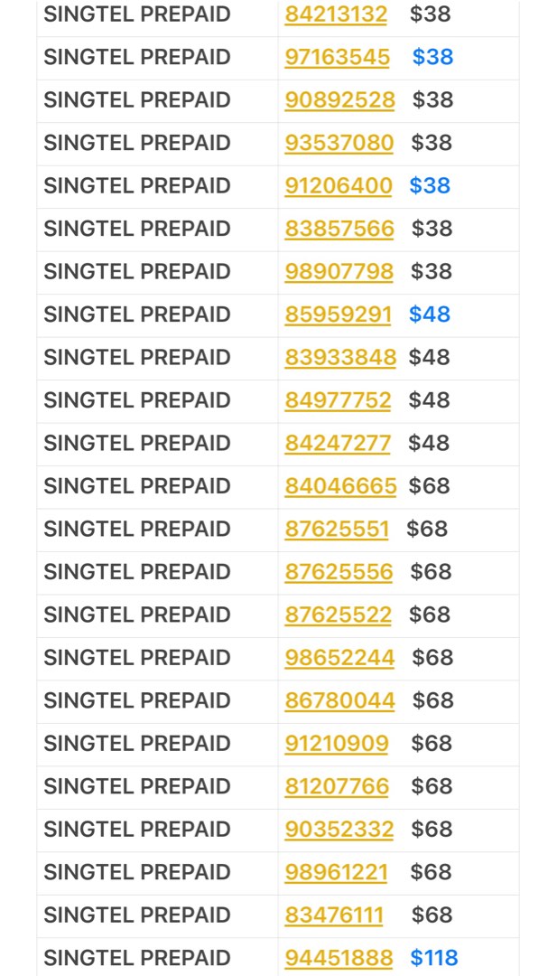Golden Number SINGTEL PREPAID & M1 PREPAID (HI CARD), Mobile Phones ...