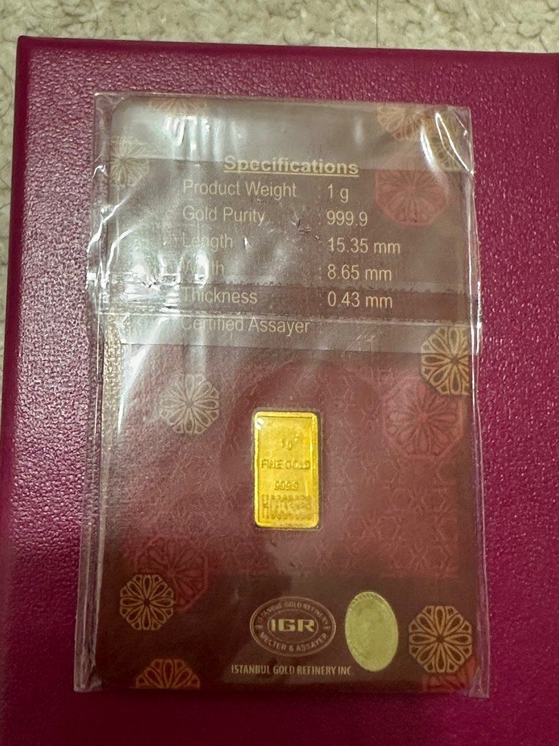 Habib Gold Bar 1g, Luxury, Accessories on Carousell
