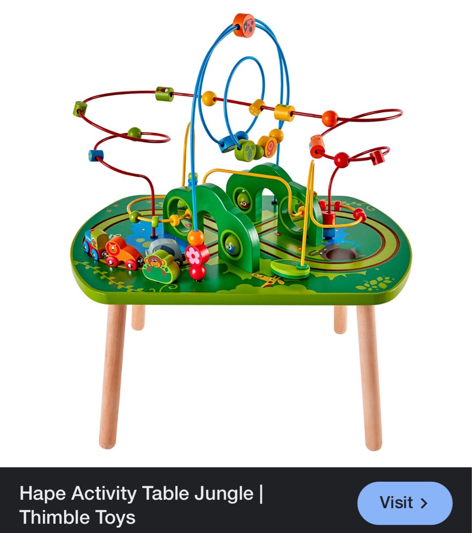 Hape Activity Table Jungle, Babies & Kids, Infant Playtime on Carousell