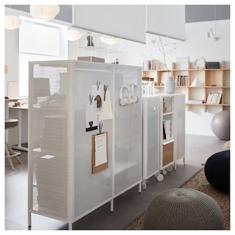 IKEA Bekant Shelving Unit (121x134cm) - White, Furniture & Home Living ...