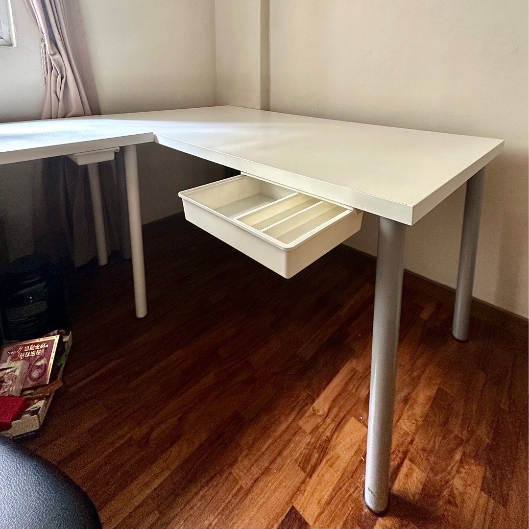 IKEA study table 0.7m height with a drawer , Furniture & Home Living ...