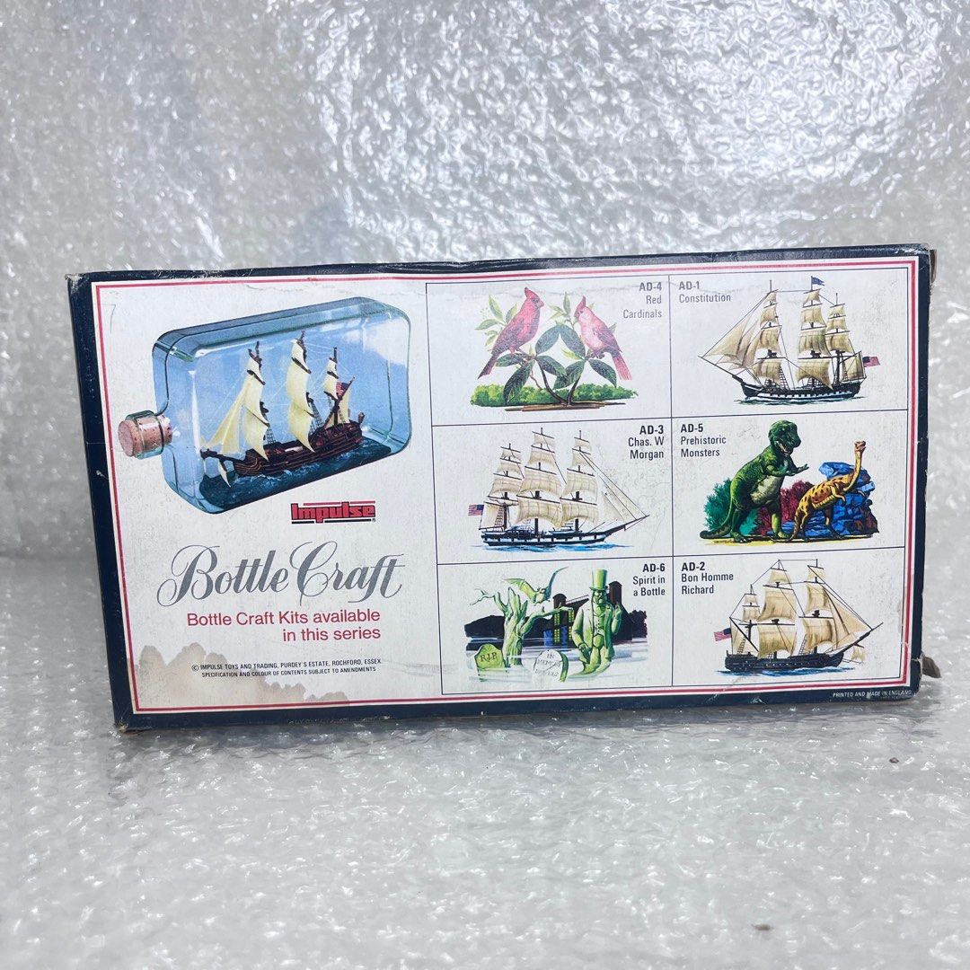 IMPULSE Bottle Craft US Frigate Constitution Kit 1975 Vintage English Kit By Gowland, Hobbies ...