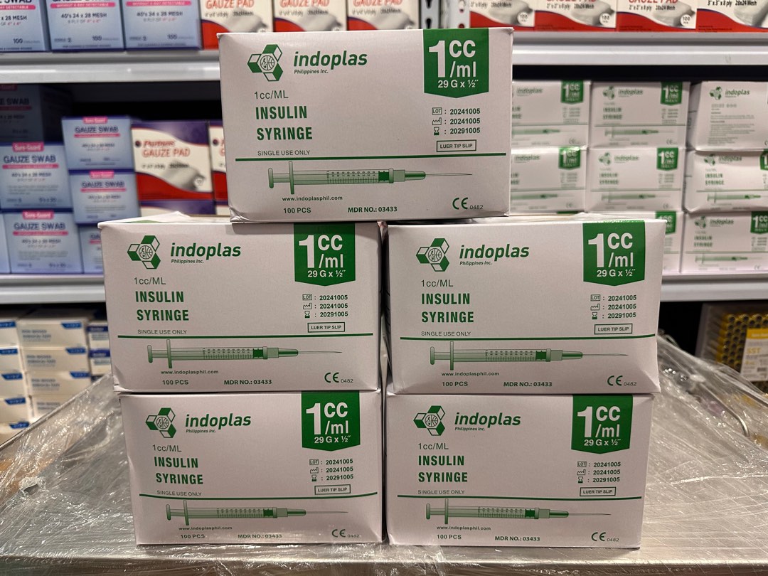 Insulin Syringe Indoplas 1cc, Health & Nutrition, Medical Supplies ...