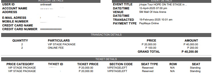 JHOPE TICKET ASSISTANCE, Tickets & Vouchers, Event Tickets on Carousell