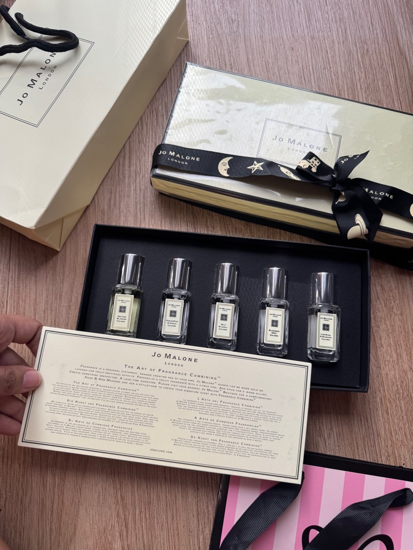 Jo Malone 5 in 1 gift set with paperbag and ribbon, Beauty & Personal ...