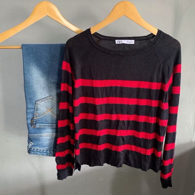 Knit salur zara old money rajut kepang y2k vintage, Fesyen Wanita ...