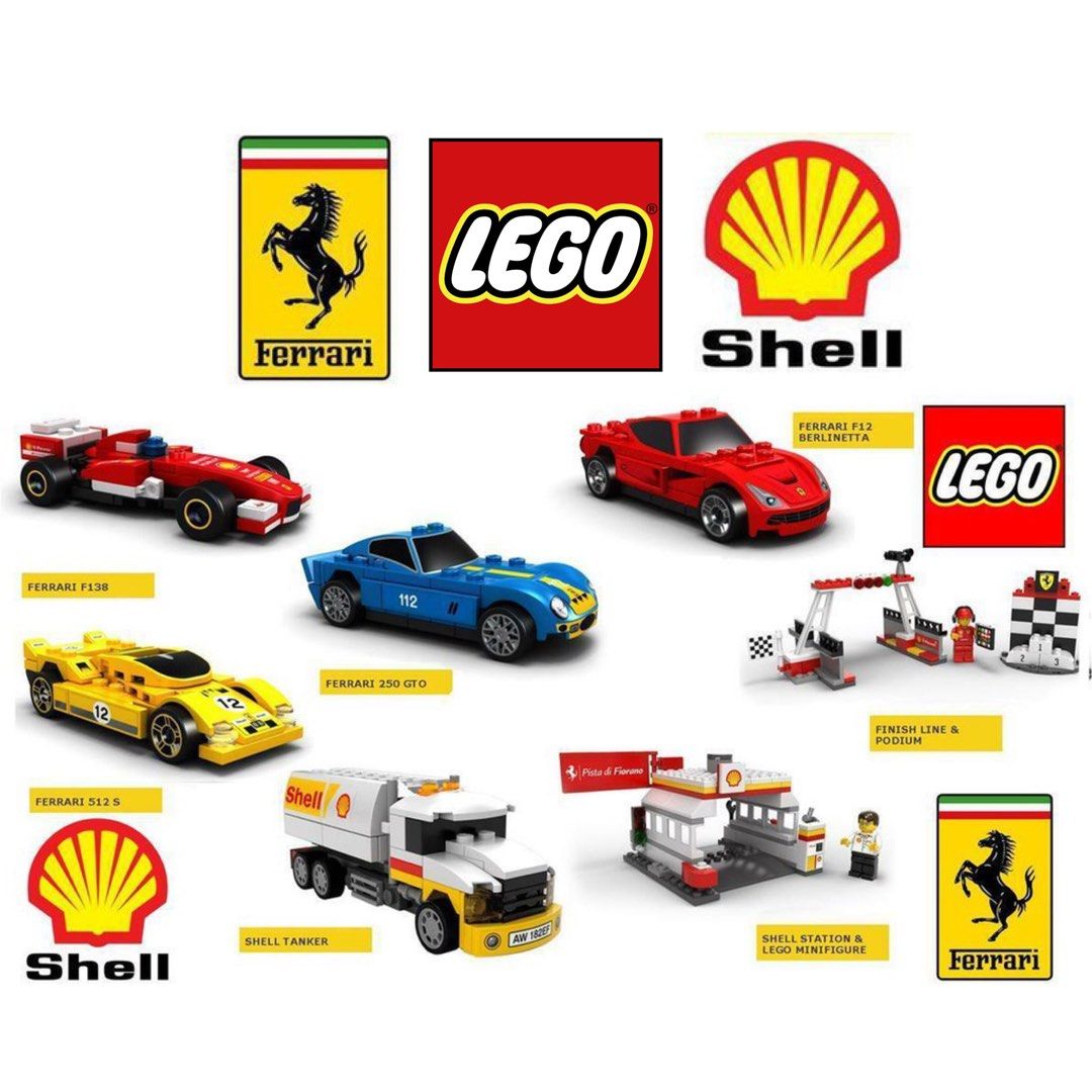 LEGO Ferrari & Shell V-Power Nitro Series 2 2015 Models (Set of 7 ...