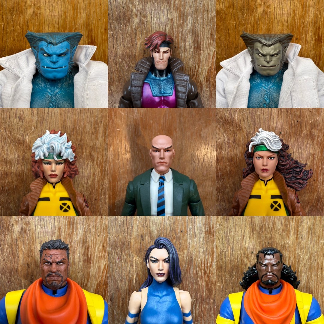 Marvel Legends Mafex Custom Headsculpts X-Men Beast Gambit Rogue ...