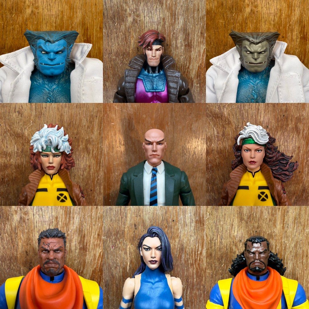 Marvel Legends Mafex Custom Headsculpts X-Men Beast Gambit Rogue ...