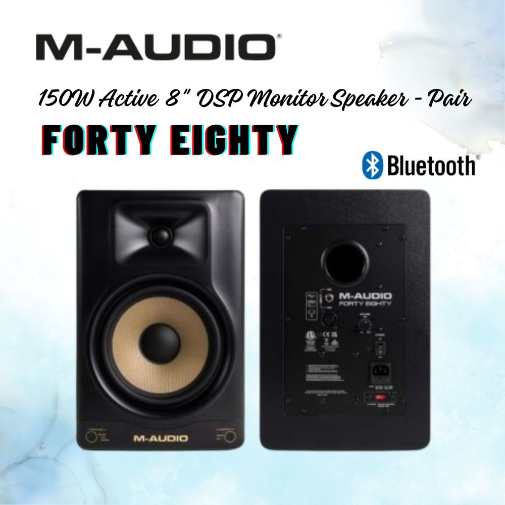M-Audio Forty Eighty 150W Active 8" DSP Monitor Speaker - Pair, Audio ...