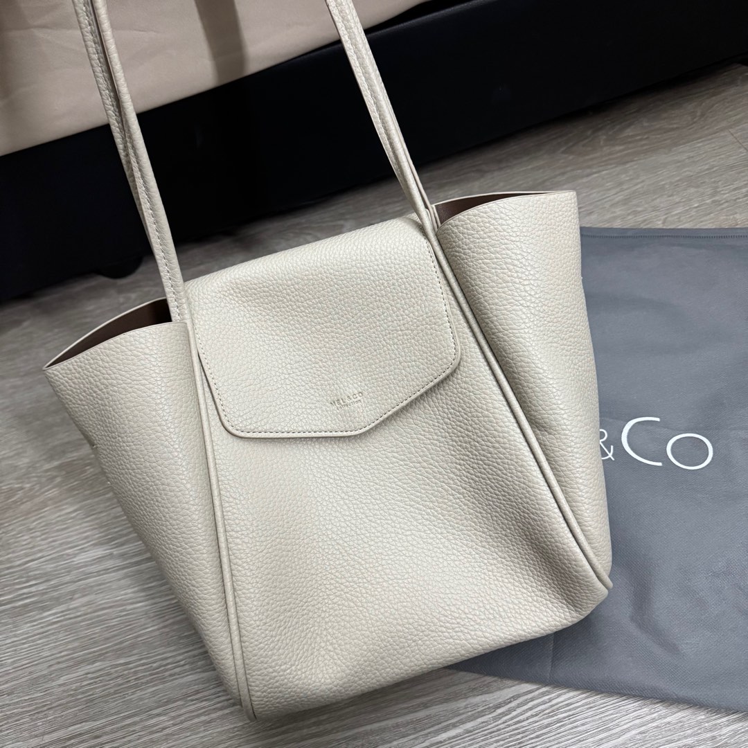 Mel&Co Cream Tote Bag, Women's Fashion, Bags & Wallets, Tote Bags on ...