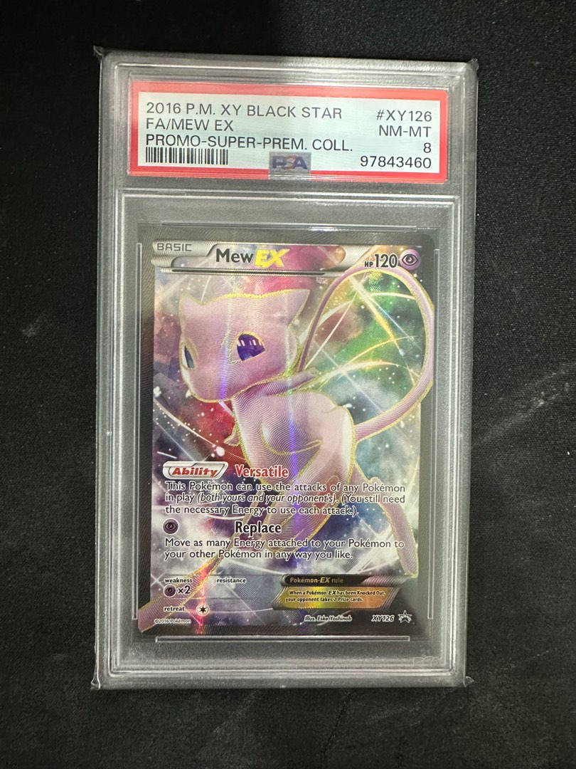 MEW EX PROMO XY FULL ART- PSA 8, Hobbies & Toys, Toys & Games on Carousell