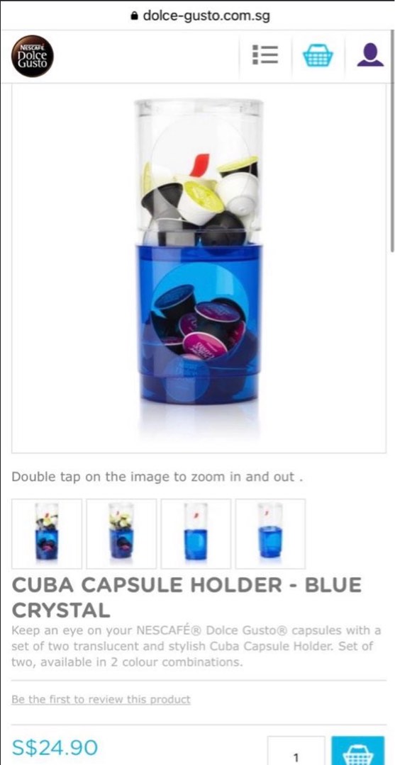 Nescafe Dolce Gusto Capsule Dispenser Cuba - Blue Crystal, TV & Home ...